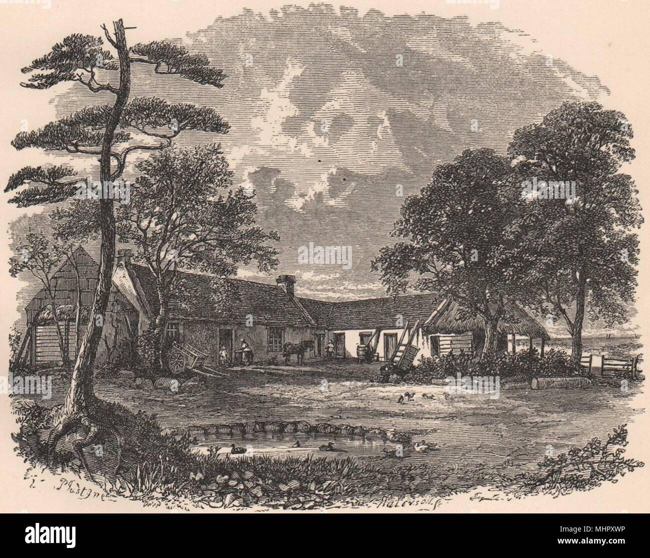 AYRSHIRE. Mount Oliphant. Scotland 1885 old antique vintage print ...