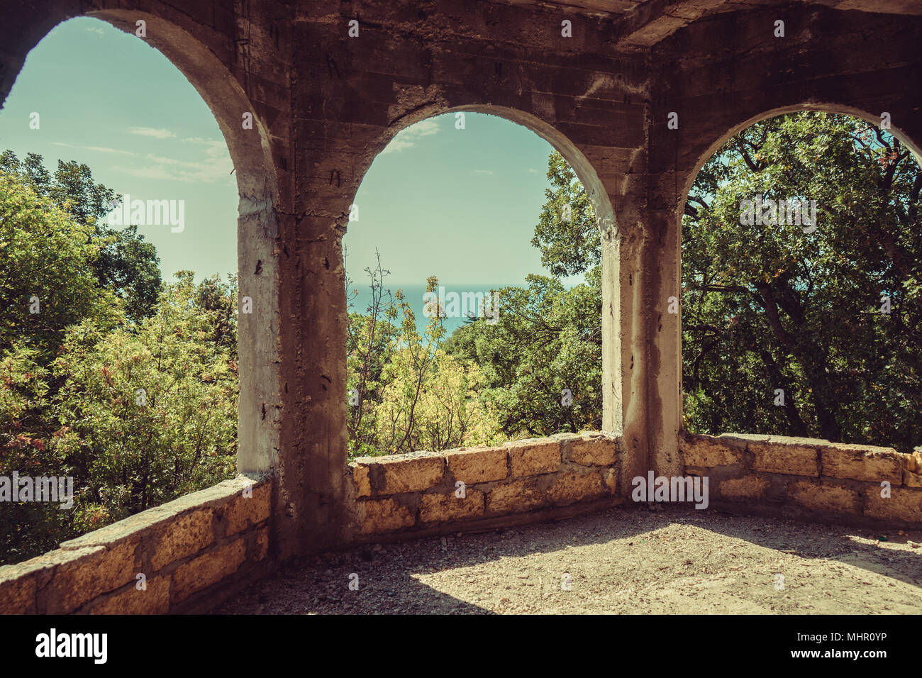 Three arched windows Stock Photo - Alamy