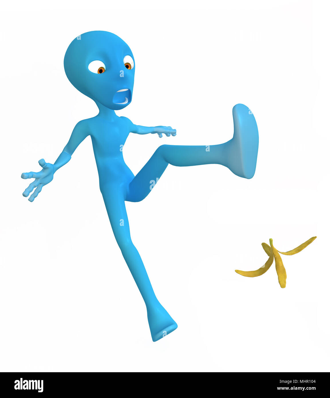 Blue 3d character model figure, over white, isolated Stock Photo - Alamy