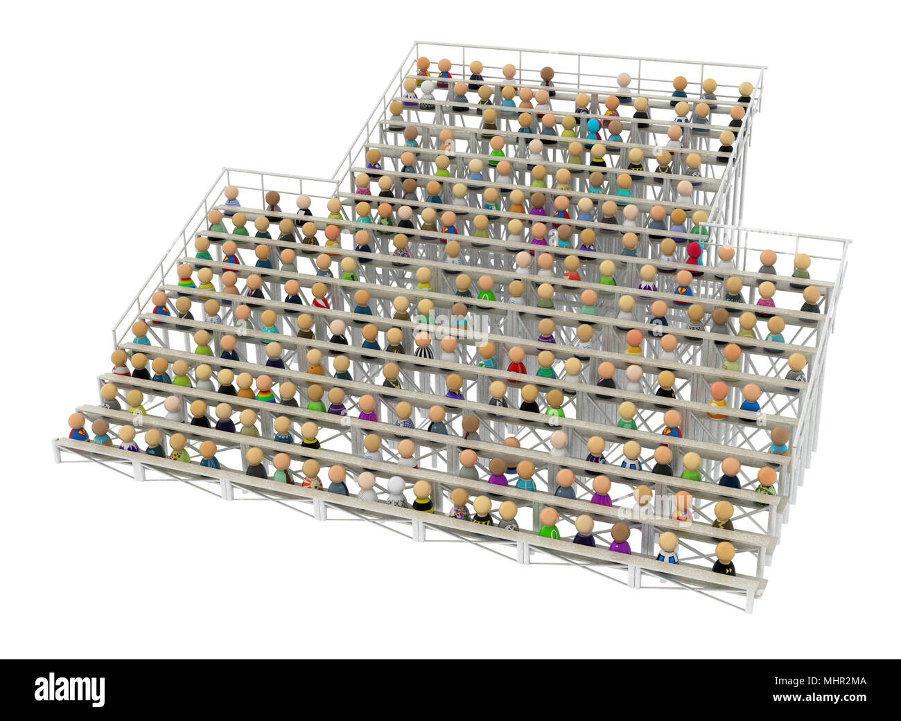 Bleachers crowd Cut Out Stock Images & Pictures - Alamy