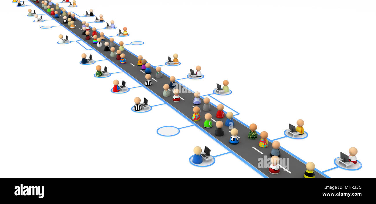 3d Small People Chain Link Cut Out Stock Images & Pictures - Alamy