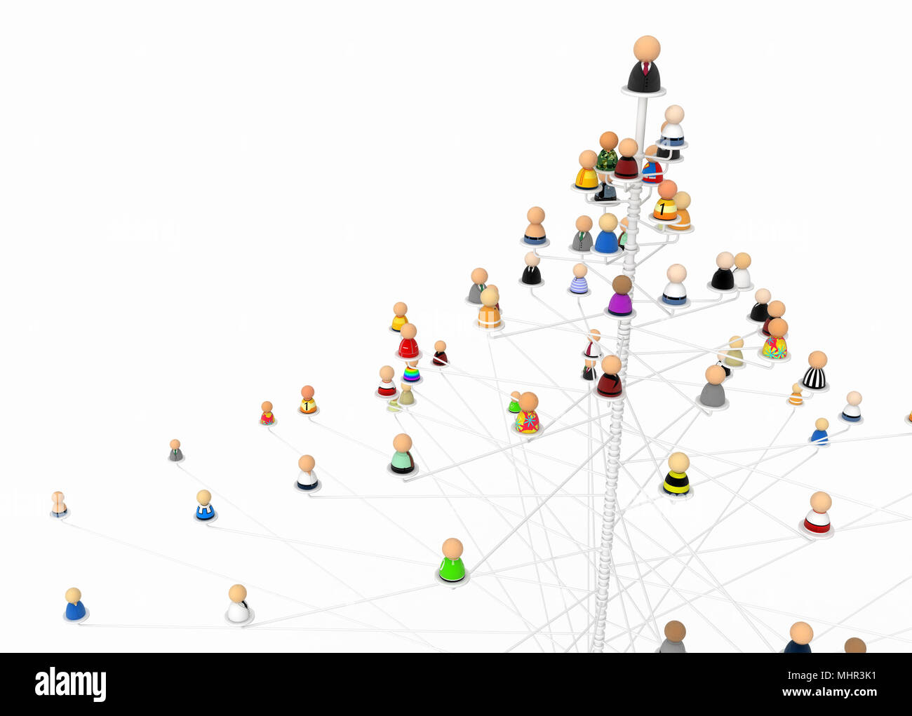 Crowd of small symbolic 3d figures, isolated Stock Photo - Alamy