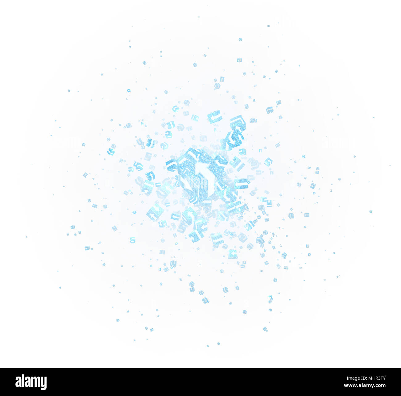 Abstract data box symbols, over white, isolated Stock Photo - Alamy