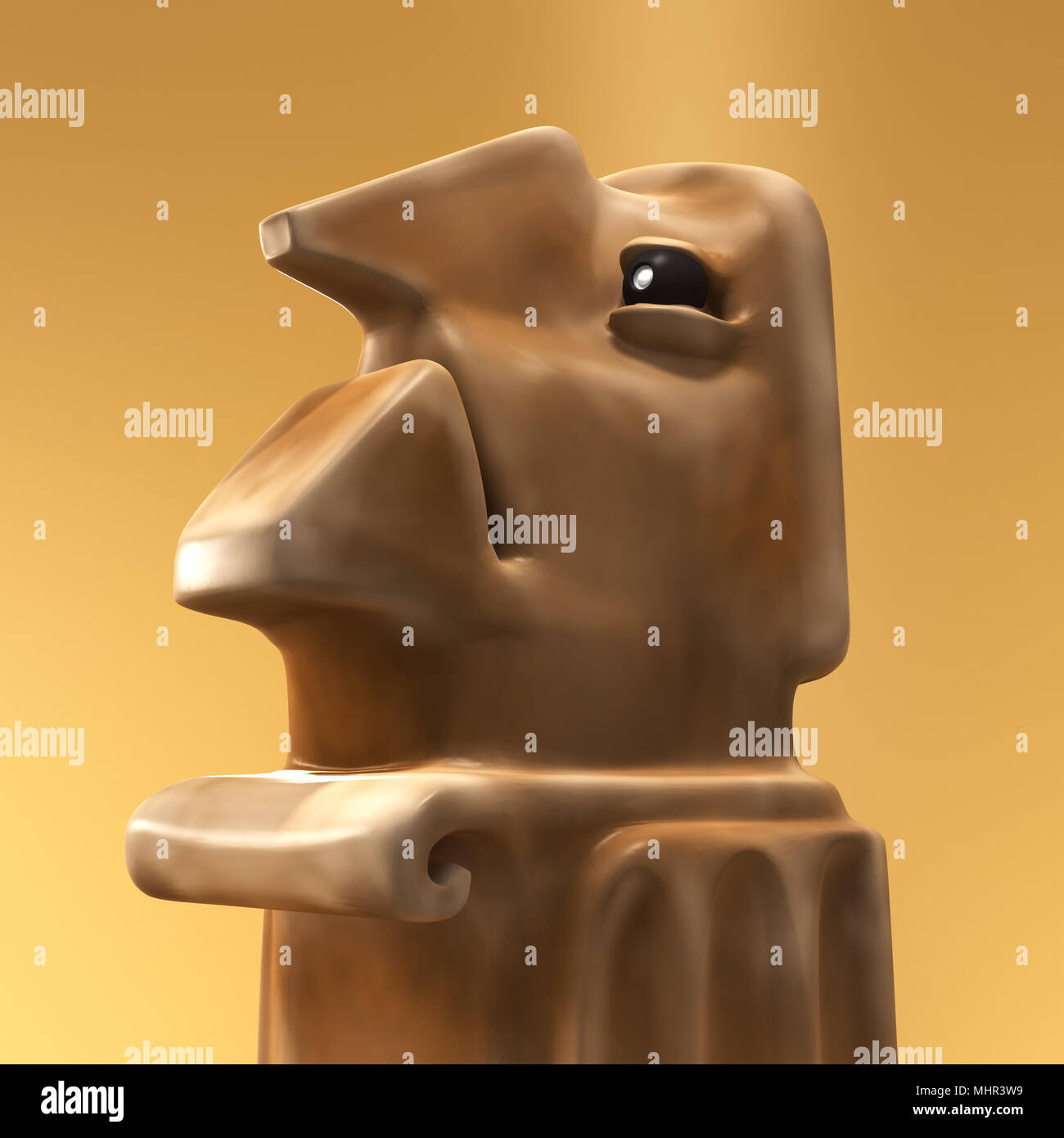 Statue bust expression 3d cartoon symbol, vertical Stock Photo - Alamy