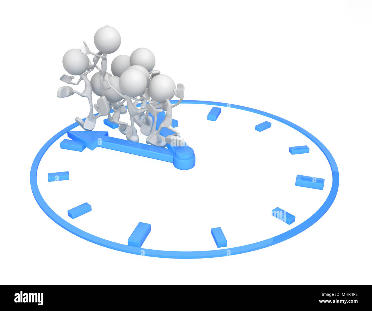 Small 3d character figures, over white, isolated Stock Photo - Alamy