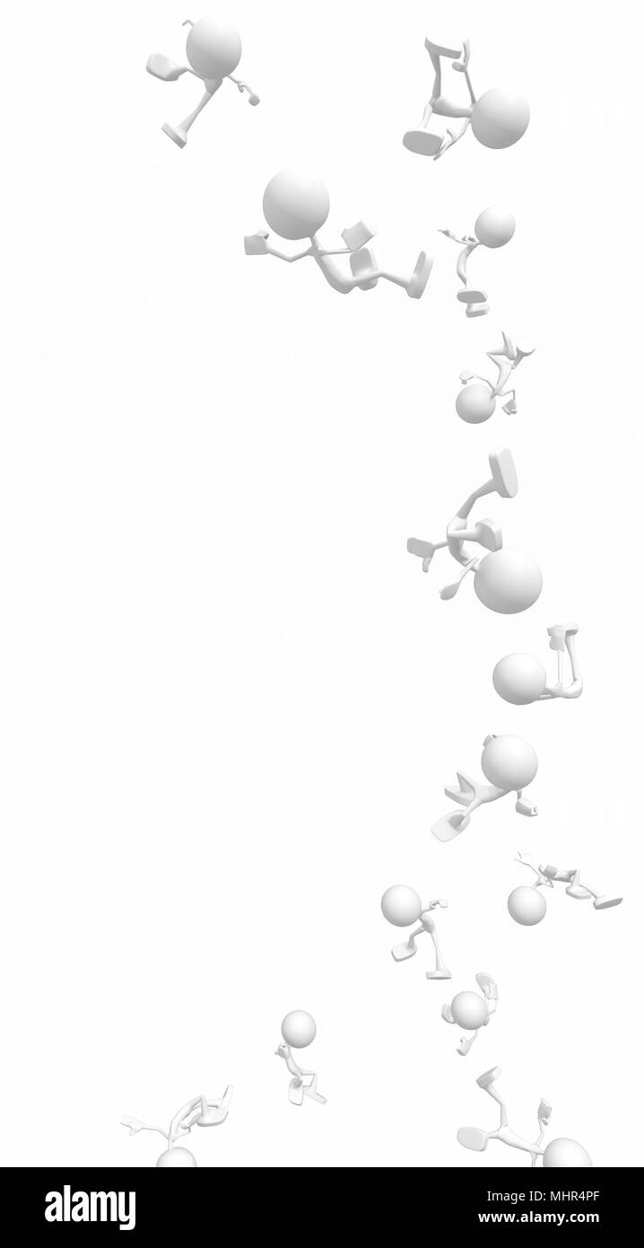 Small 3d character figures, over white, isolated Stock Photo - Alamy