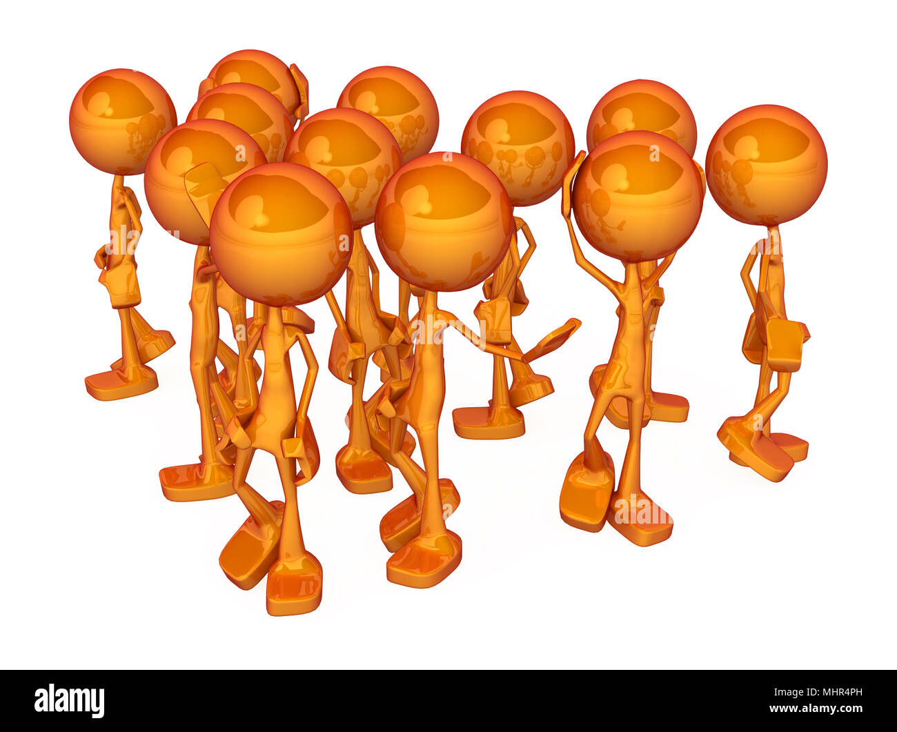 Small 3d character figures, over white, isolated Stock Photo - Alamy