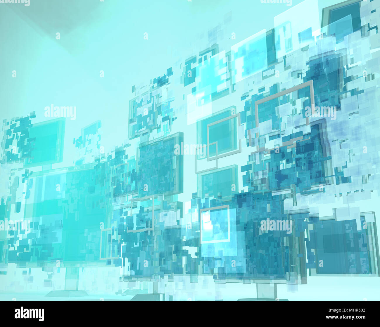 Monitor screen abstract background 3d rendering, horizontal Stock Photo ...