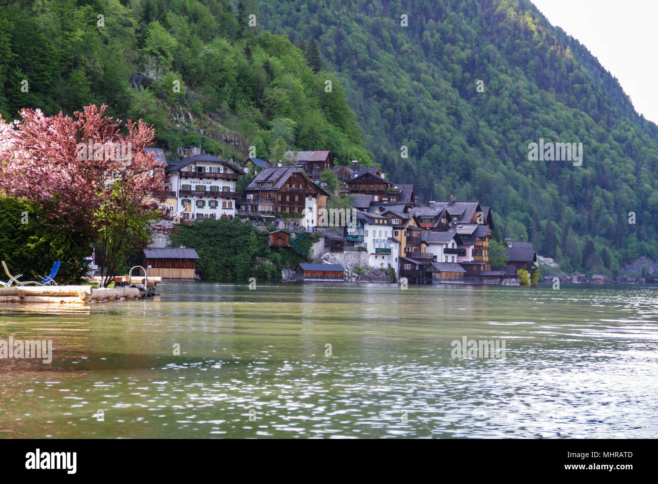 Beatiful view over the lake house Stock Photo - Alamy