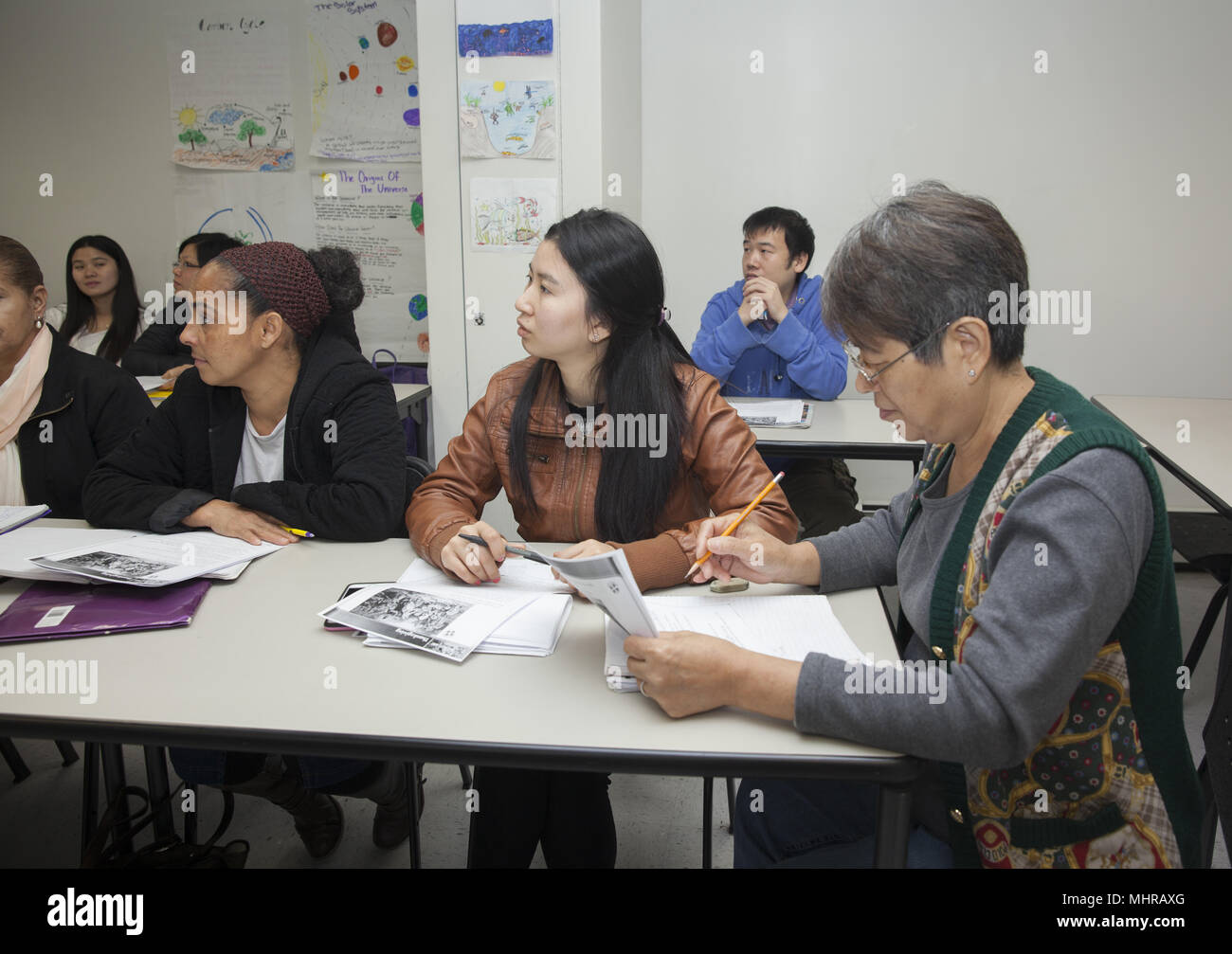 Adult students class esl hi-res stock photography and images - Alamy