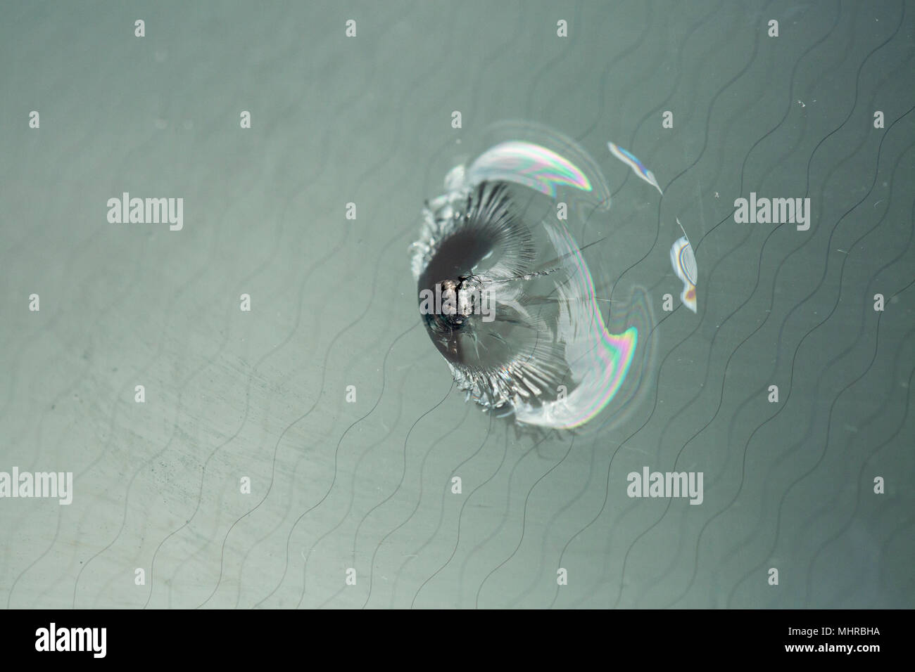 Stone chip on car windscreen hi-res stock photography and images - Alamy