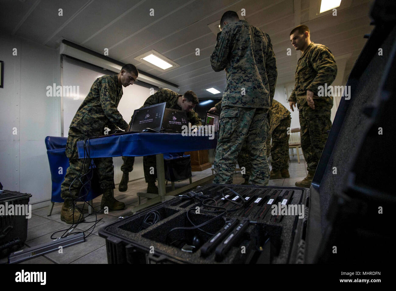 MEDITERRANEAN SEA (March 3, 2018) U.S. Marines assigned to Battalion ...