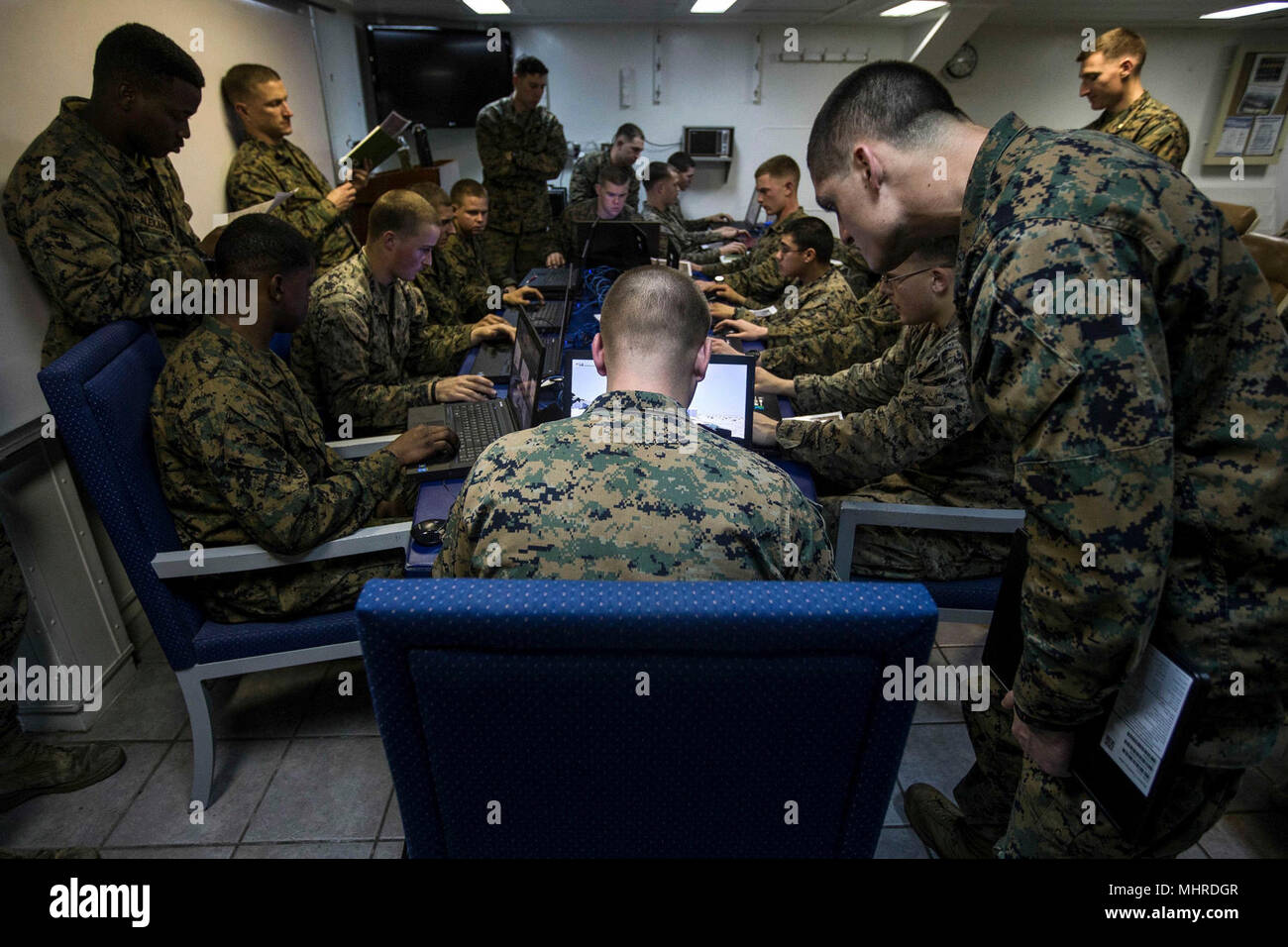 MEDITERRANEAN SEA (March 3, 2018) U.S. Marines assigned to Battalion ...