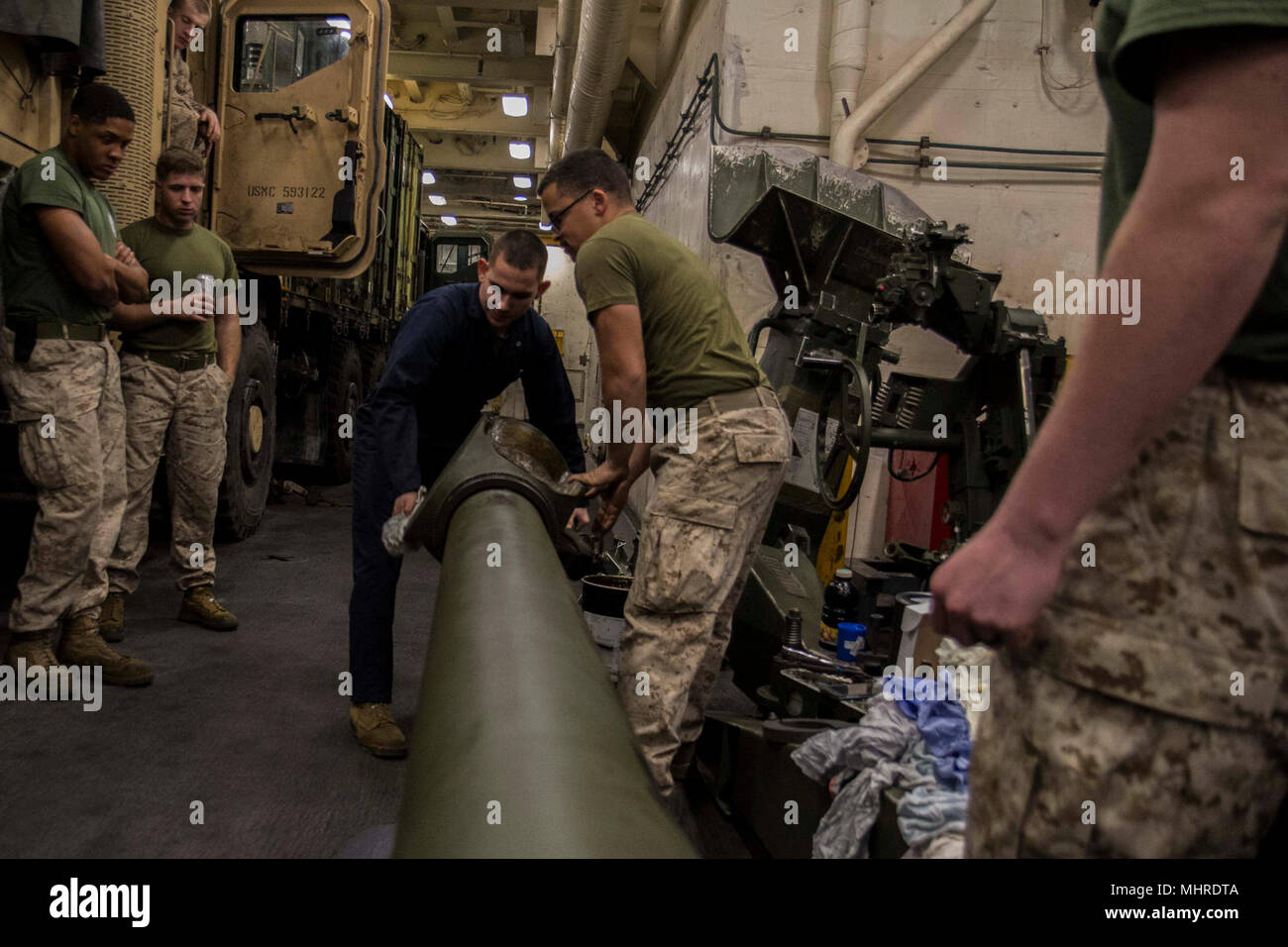MEDITERRANEAN SEA (March 12, 2018) U.S. Marines assigned to Battalion ...
