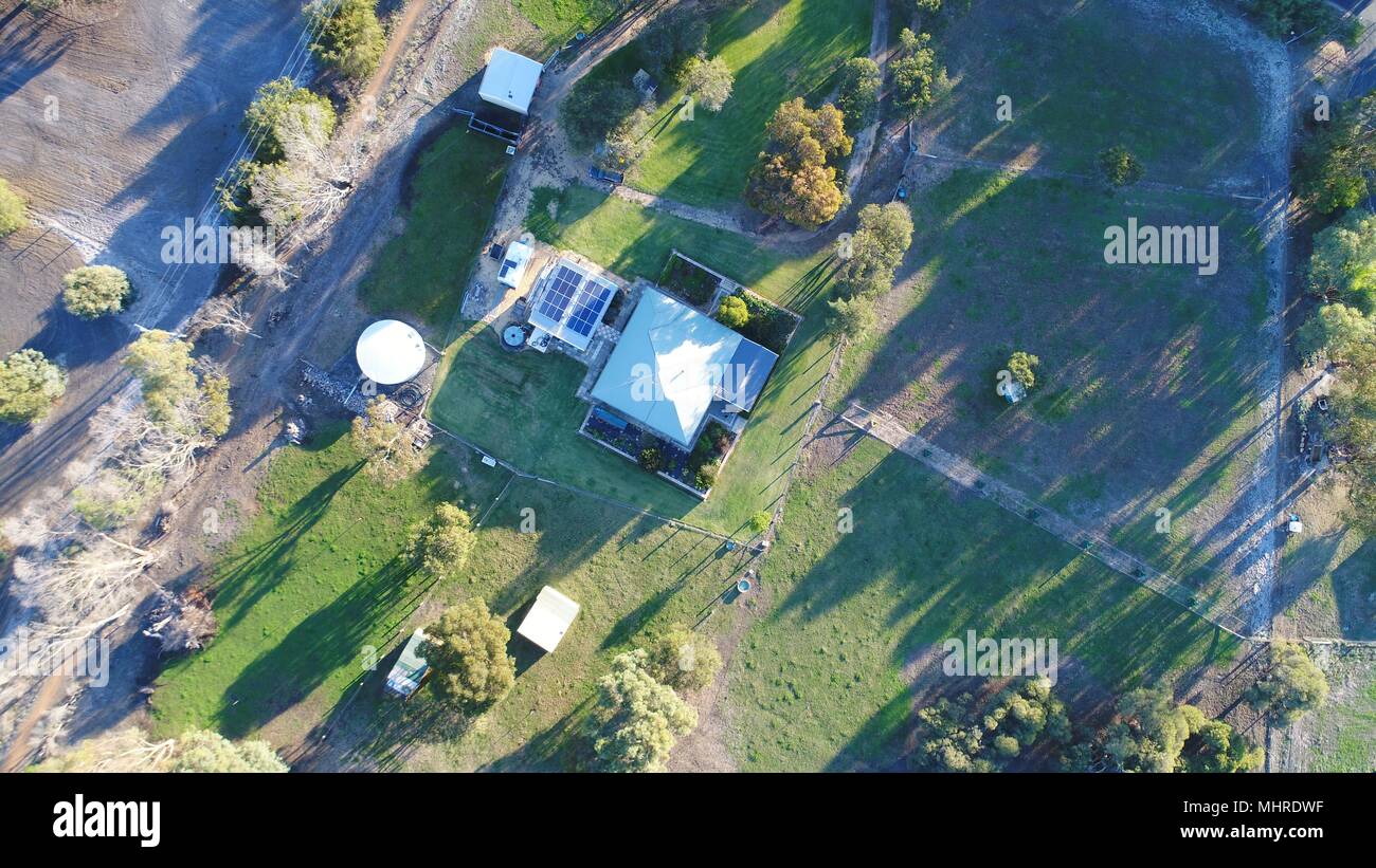 Aerial drone photo of a rural setting Stock Photo - Alamy