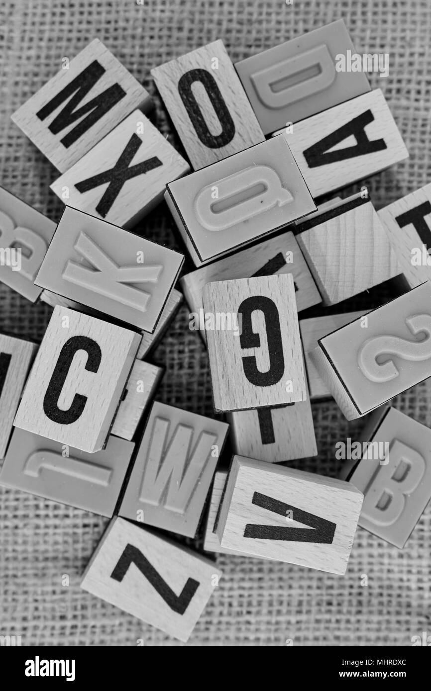 A studio photo alphabet letters Stock Photo - Alamy