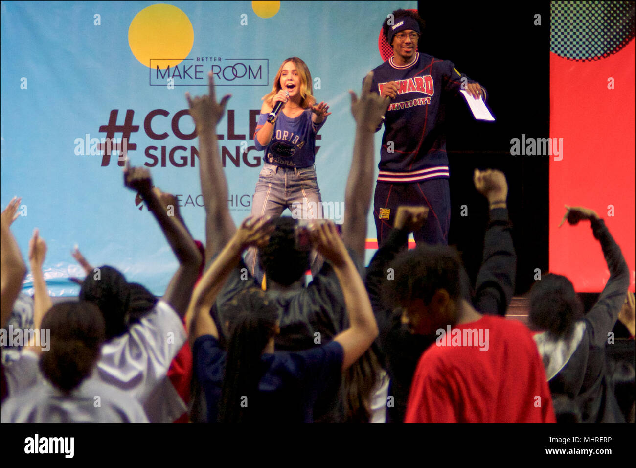 Philadelphia, USA. 2nd May 2018Michelle Obama is joined by students ...