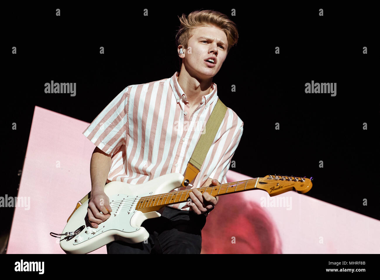 Liverpool, UK. GEORGE SMITH of New Hope Club .Live At Liverpool Echo ...