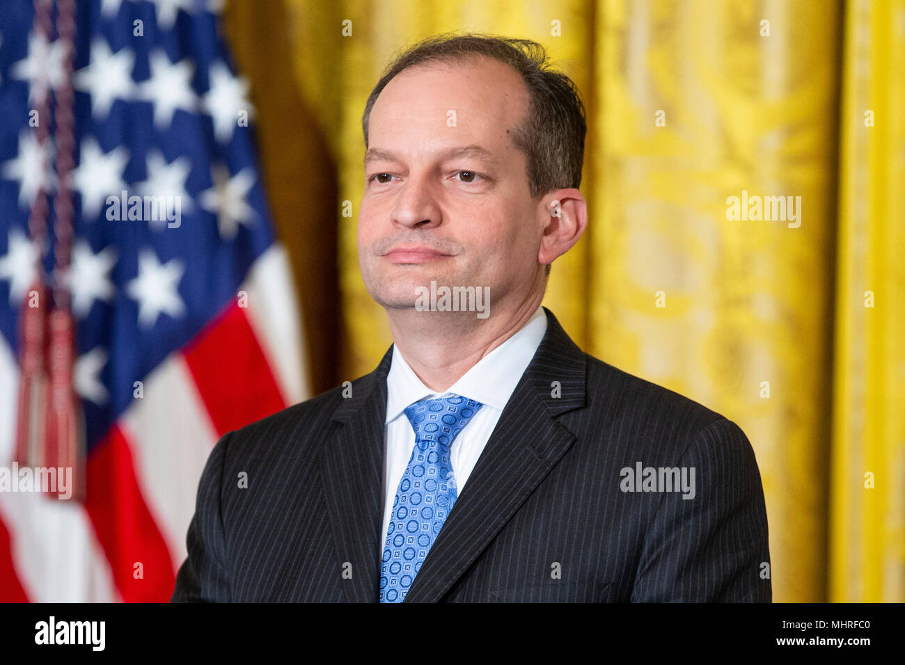 Labor Secretary Alexander Acosta looks on during the National Teacher ...