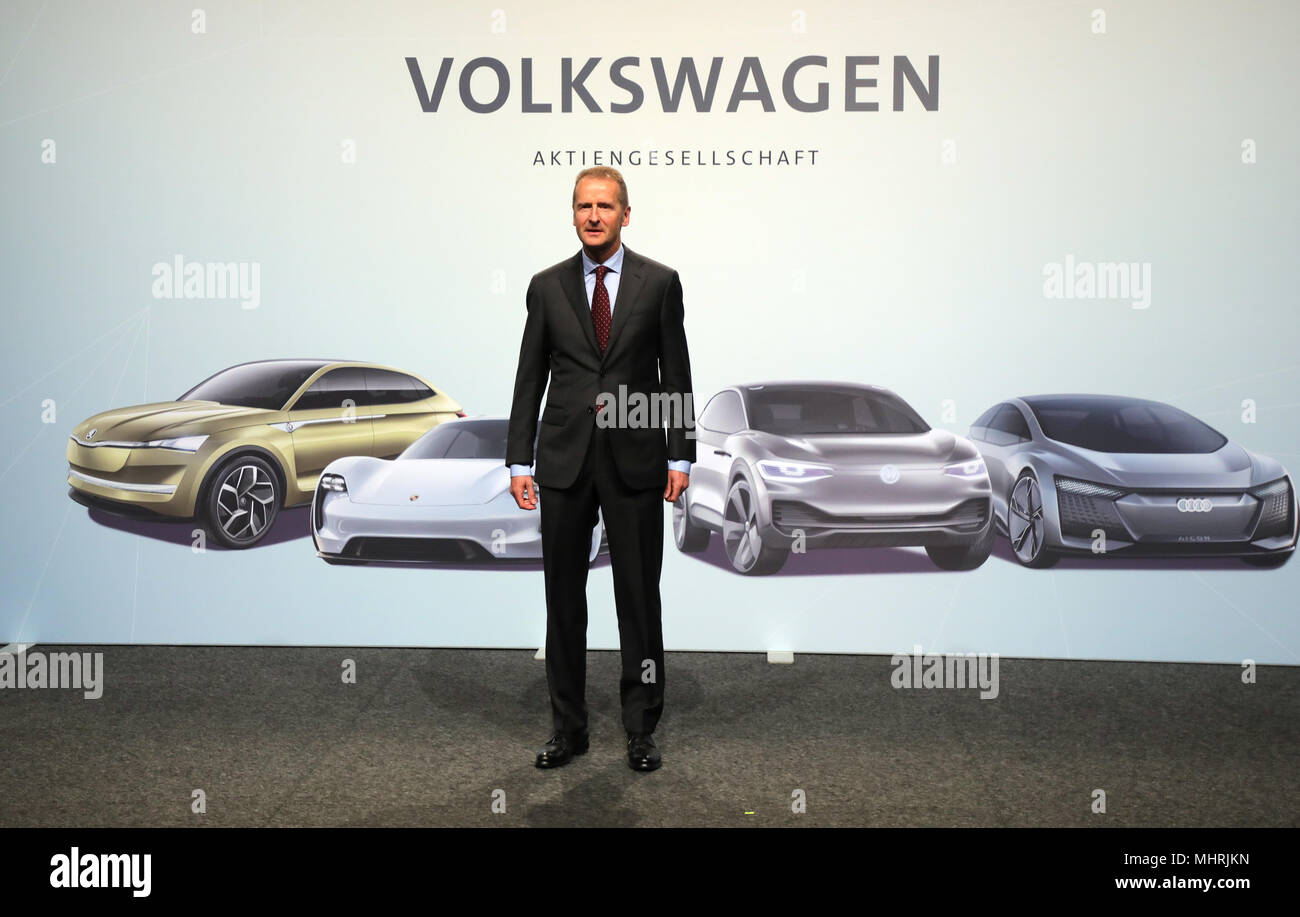 03 May 2018, Germany, Berlin: Herbert Diess, CEO of Volkswagen AG ...