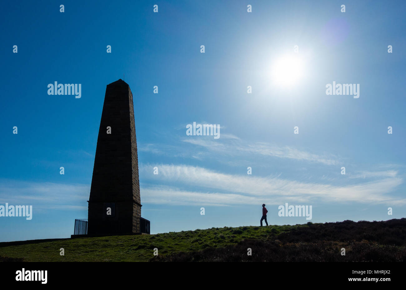 Captain Cooks monument on Easby Moor, North York Moors National Park ...