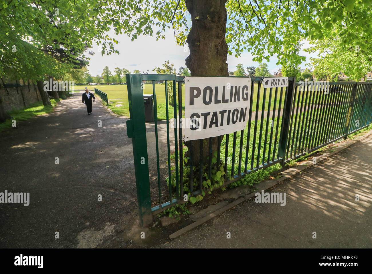 Wimbledon London UK. 3rd May 2018. Polling stations open in Wimbledon ...