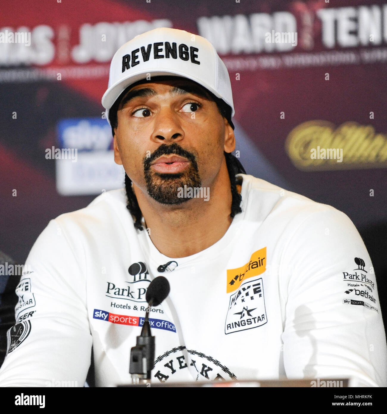London, UK. 3 May 2018. David Haye at a press conference for the Tony ...
