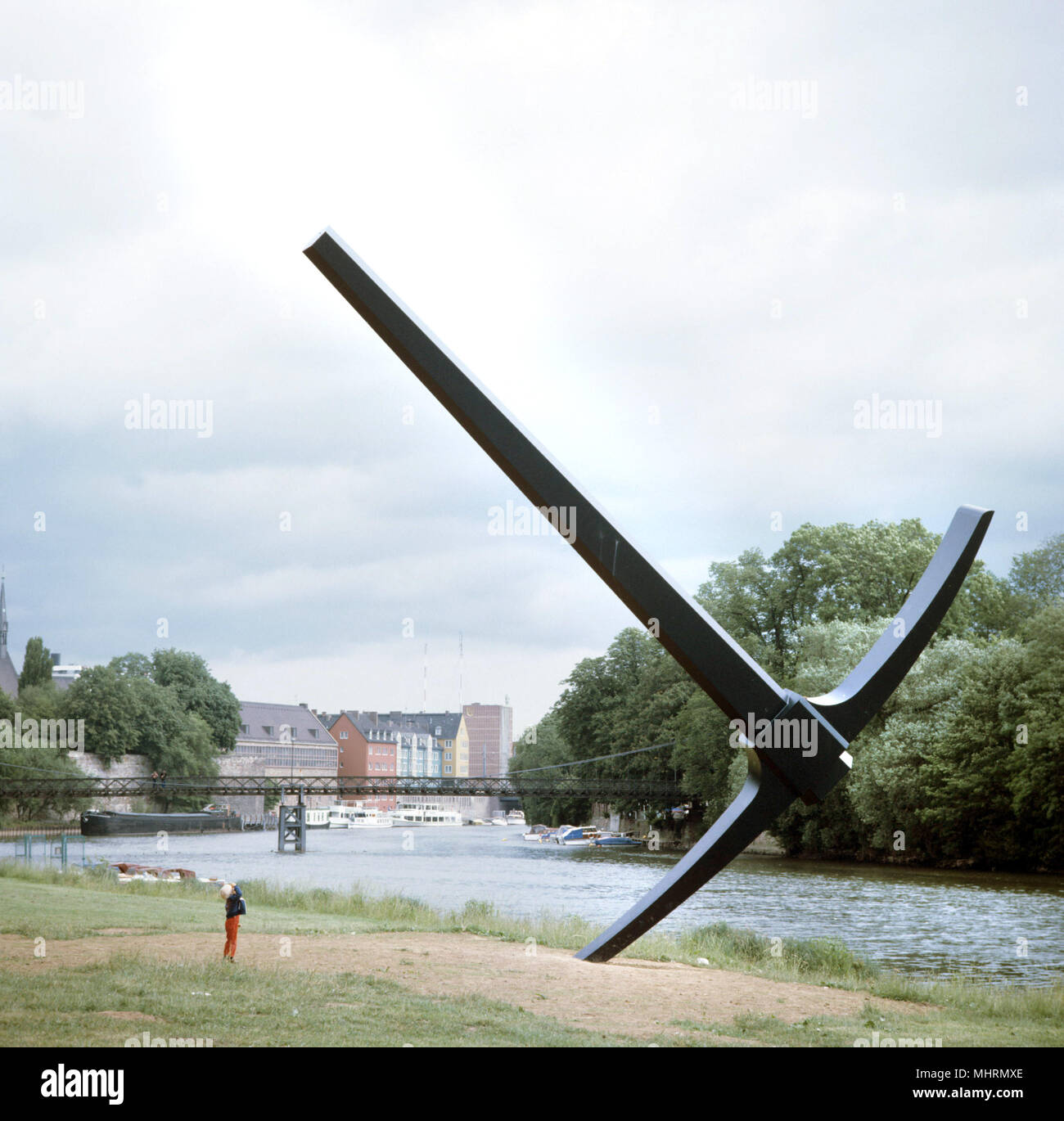 "Die Pickaxe" by Claes Oldenburg at documenta 7 in Kassel in June 1982 ...