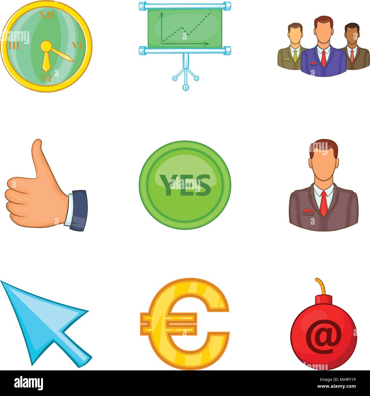 Work case icons set, cartoon style Stock Vector Image & Art - Alamy