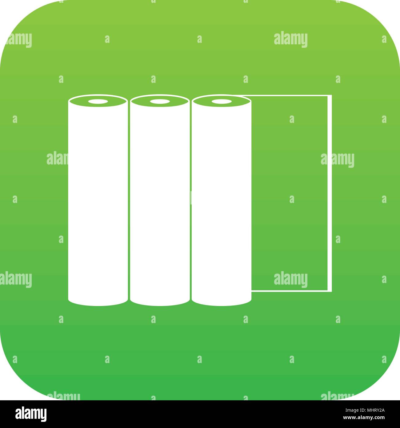 Rolls of paper icon digital green Stock Vector Image & Art - Alamy