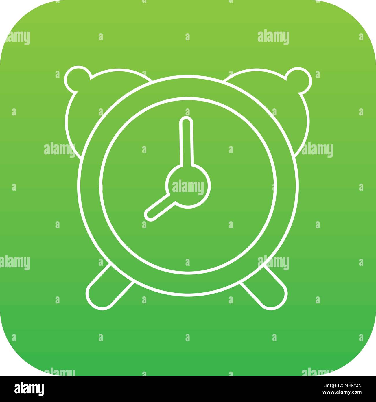 Alarm clock icon green vector Stock Vector Image & Art - Alamy