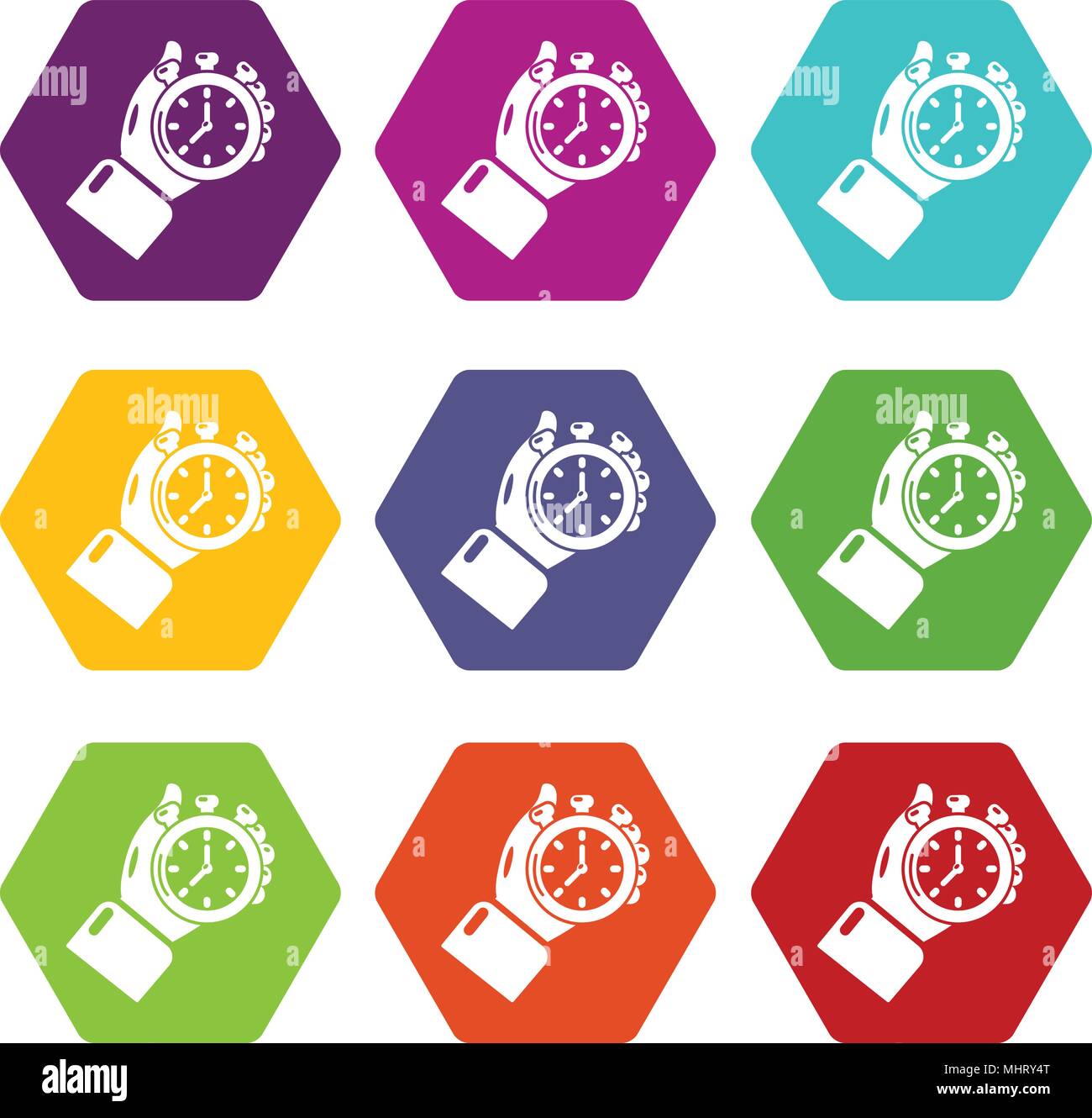 Stopwatch icons set 9 vector Stock Vector Image & Art - Alamy