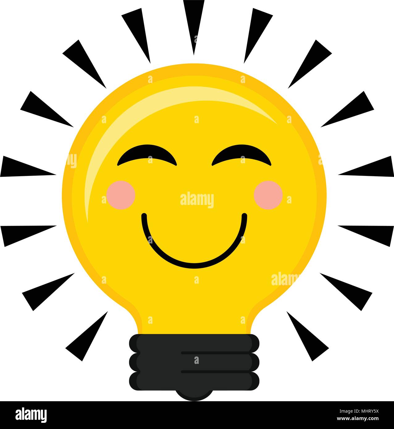 Happy lightbulb Stock Vector Images - Alamy