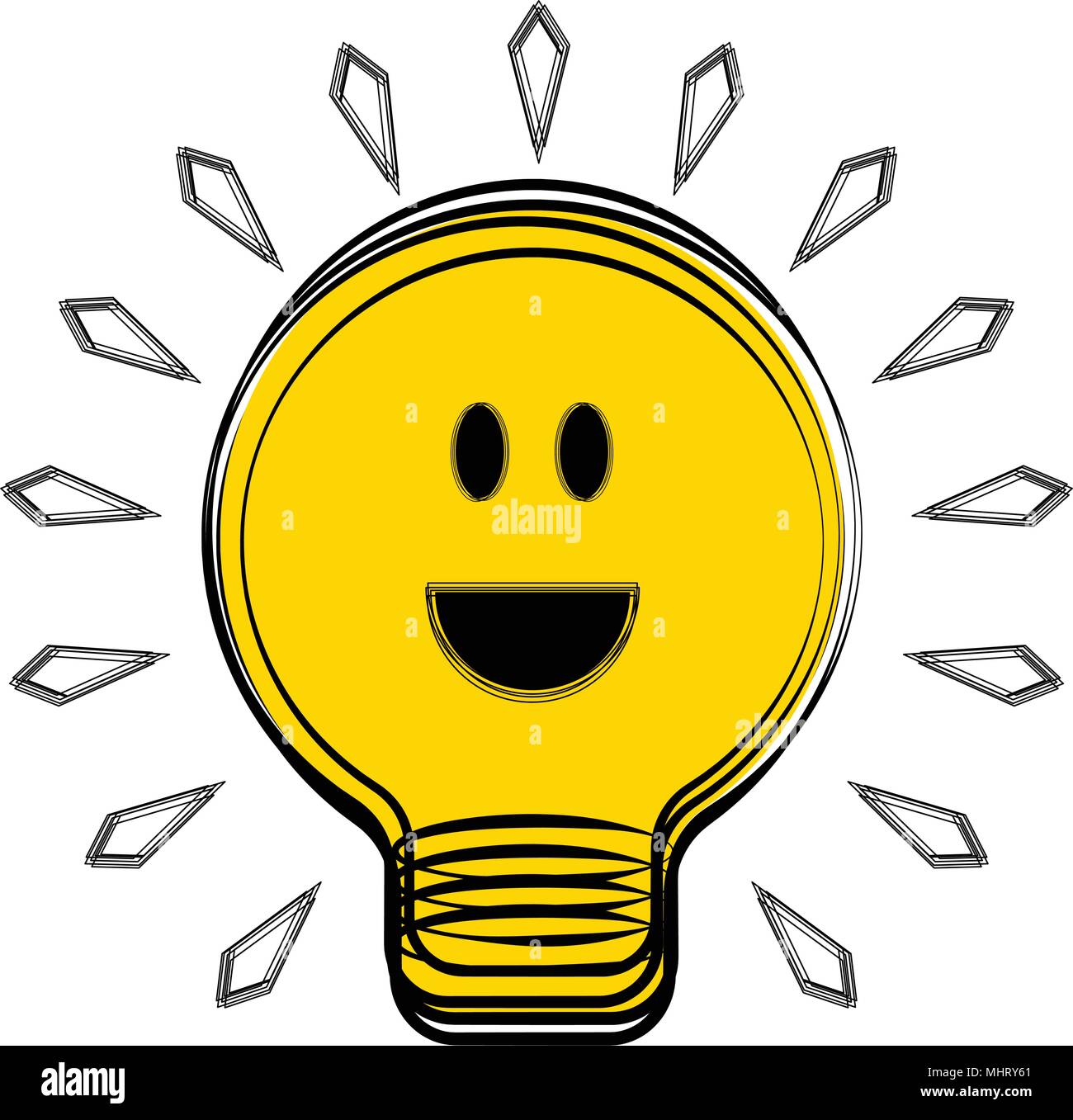 Happy lightbulb Stock Vector Images - Alamy