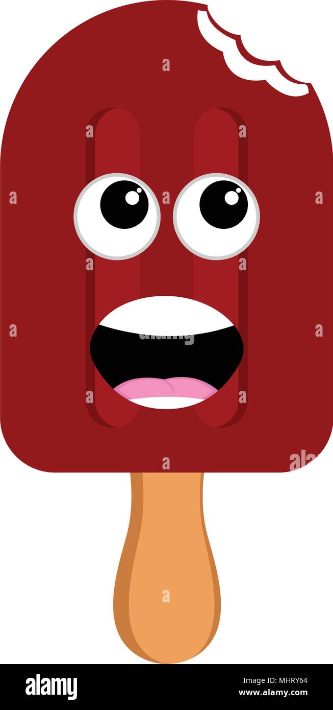 Happy popsicle emoticon Stock Vector Image & Art - Alamy