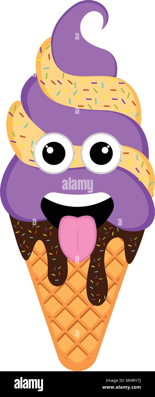 Happy sundae emoticon Stock Vector Image & Art - Alamy