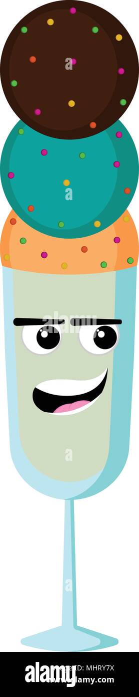 Happy sundae emoticon Stock Vector Image & Art - Alamy