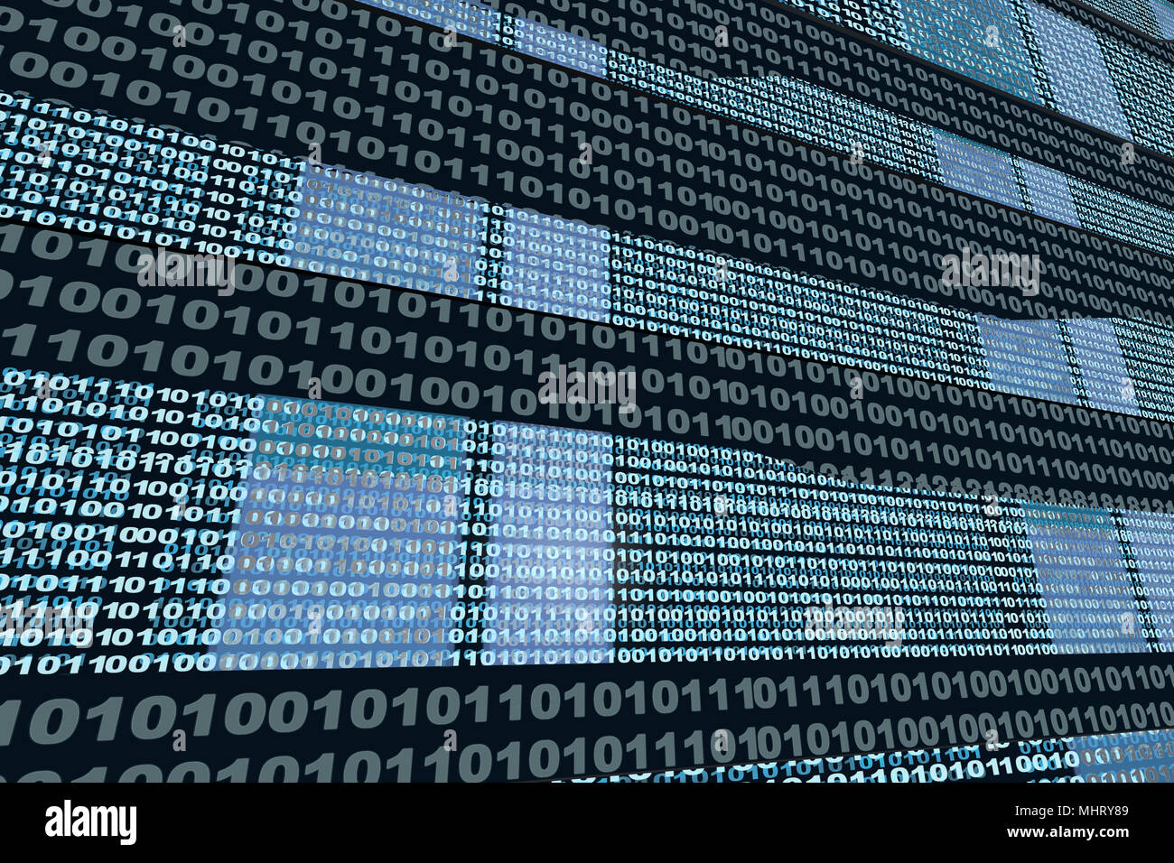 Binary code stream background. 3D illustration Stock Photo - Alamy