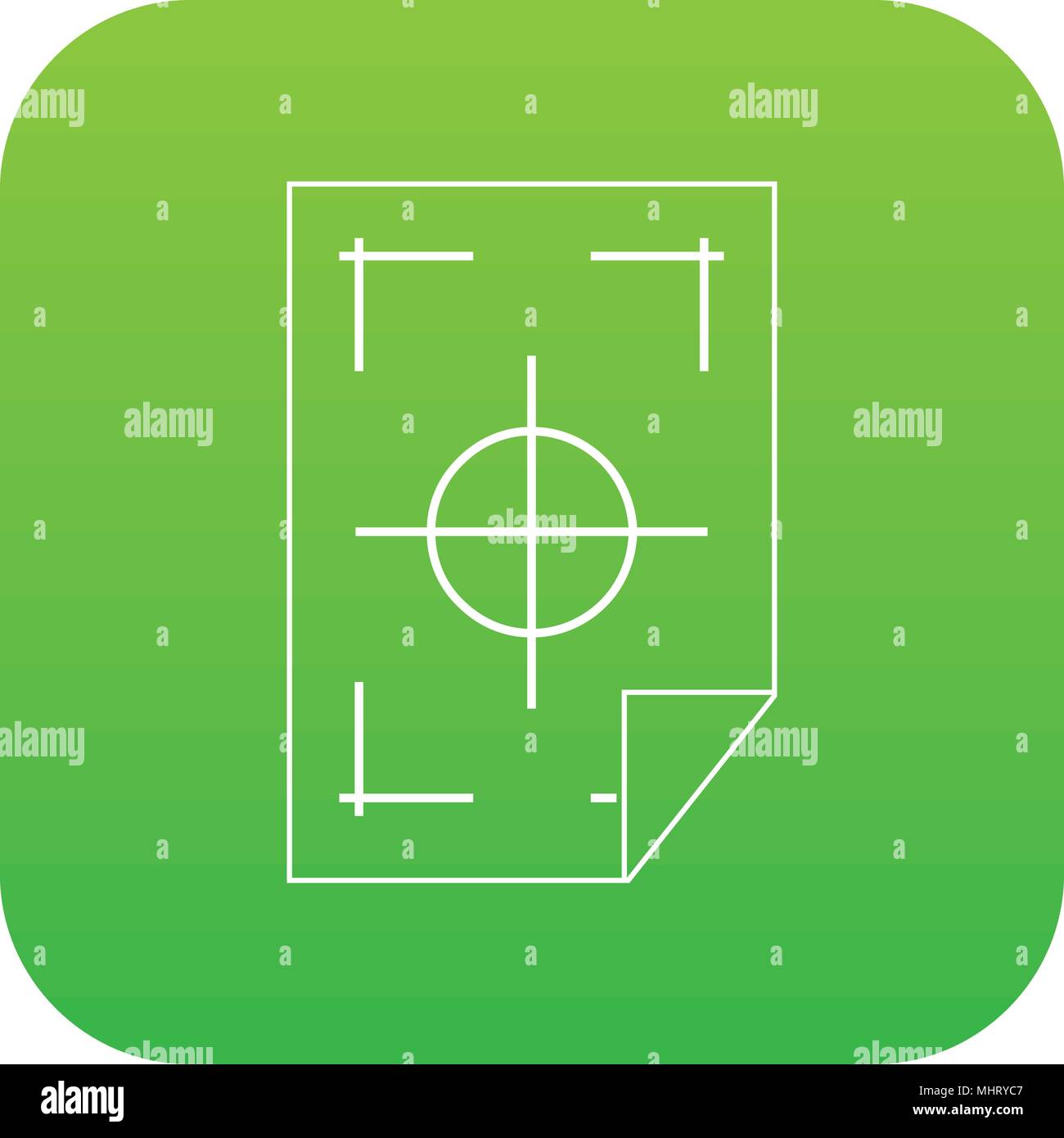 Printer marks on a paper icon digital green Stock Vector Image & Art ...