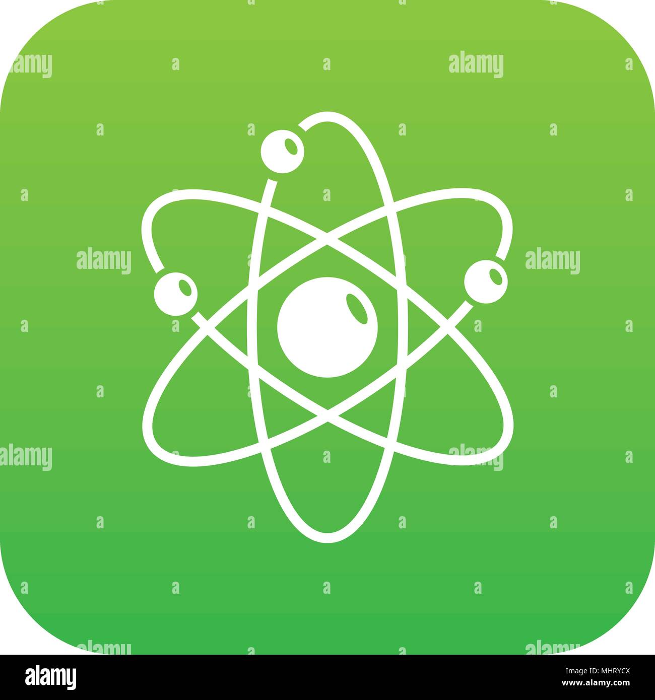 Atom icon green vector Stock Vector Image & Art - Alamy