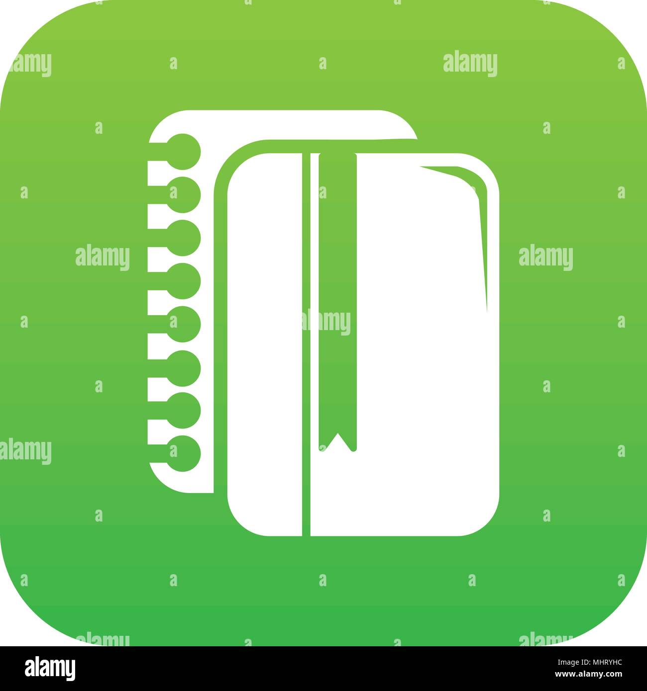 Copy book icon green vector Stock Vector Image & Art - Alamy