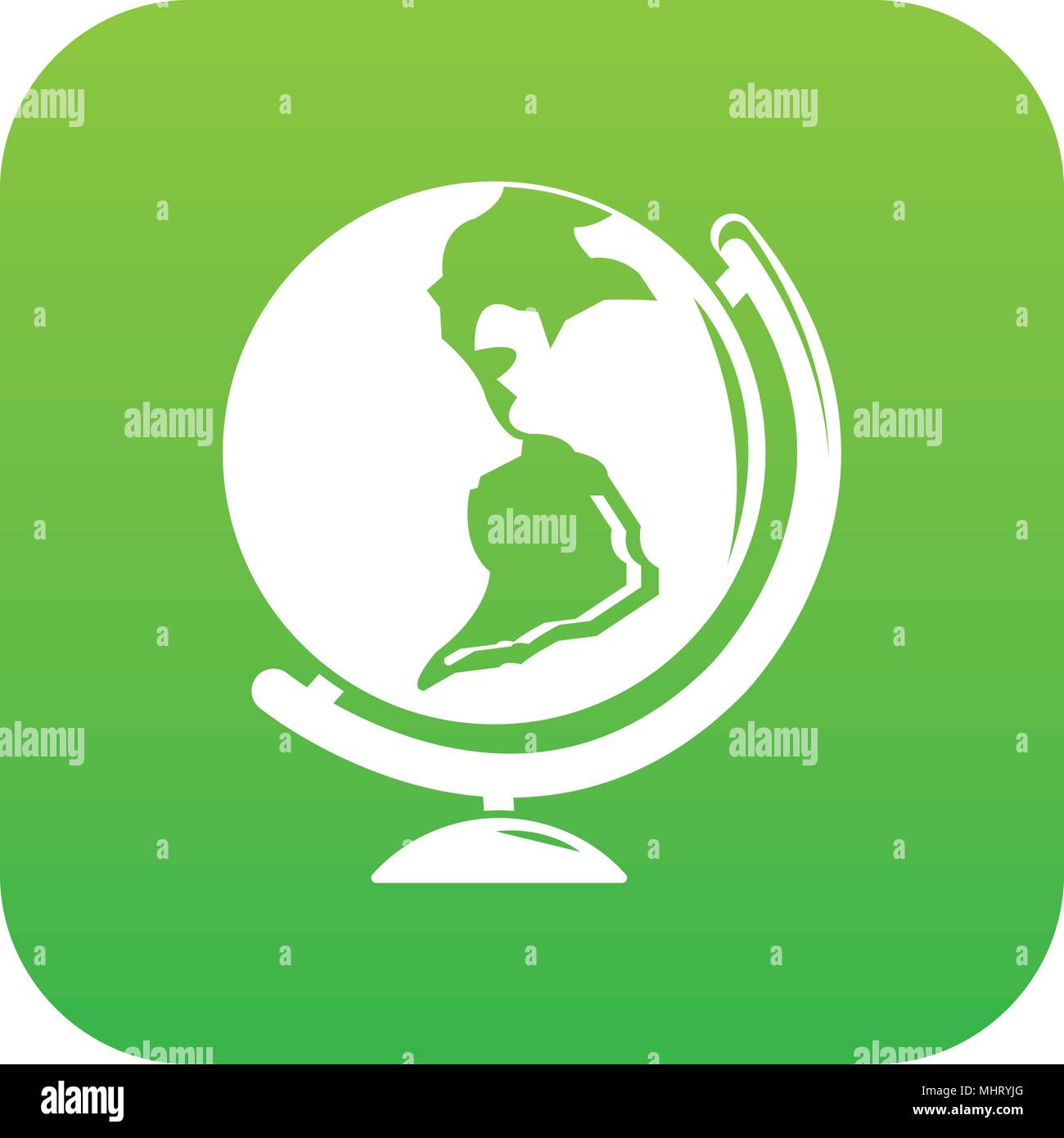 Globe icon green vector Stock Vector Image & Art - Alamy