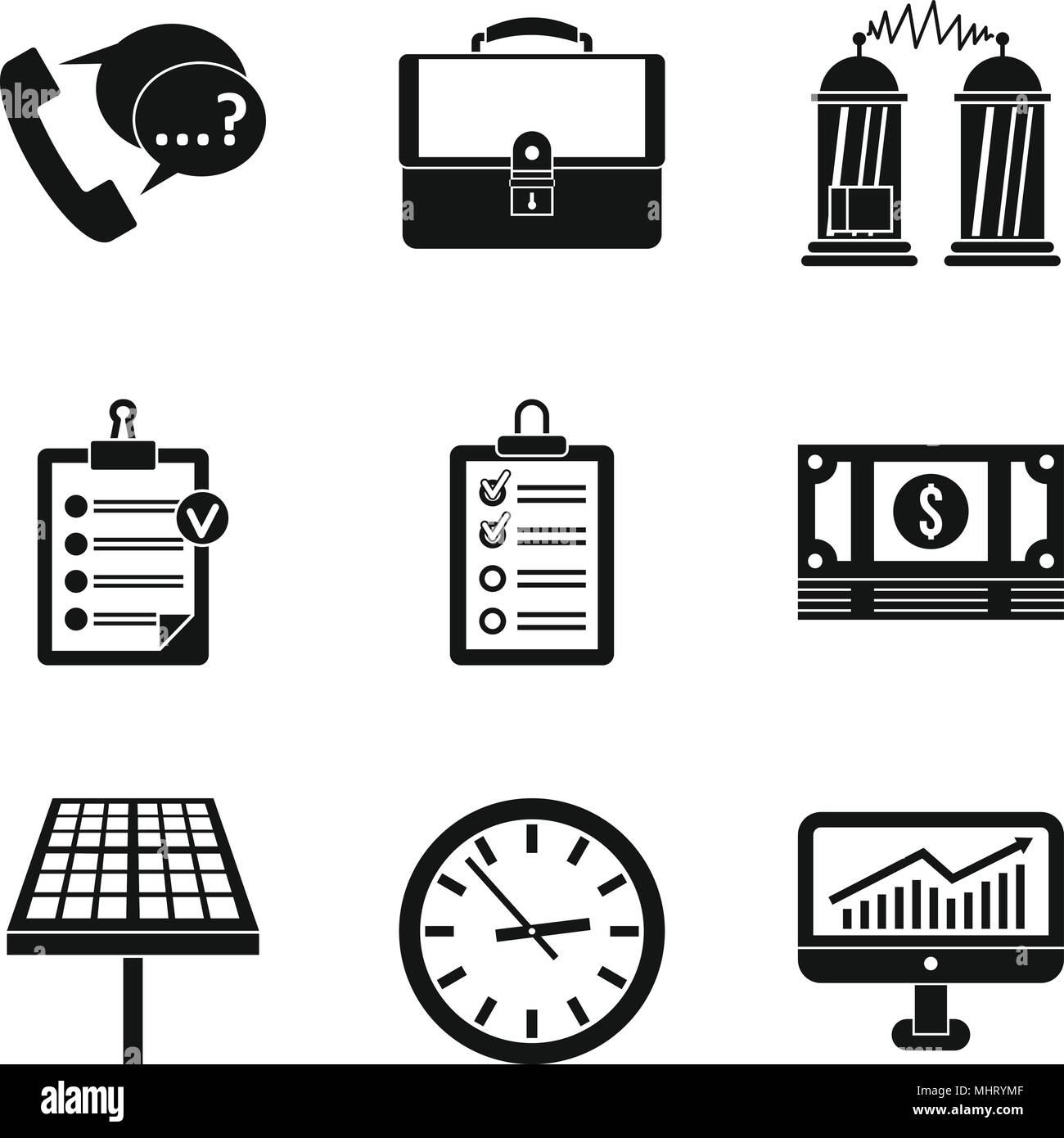 Work schedule icons set, simple style Stock Vector Image & Art - Alamy