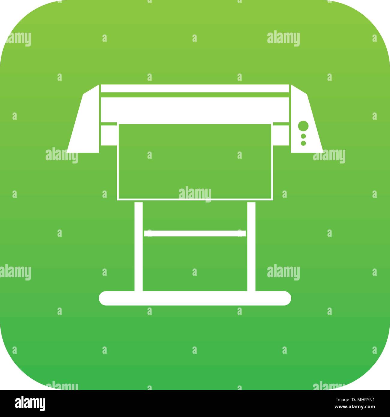 Large format inkjet printer icon digital green Stock Vector Image & Art ...