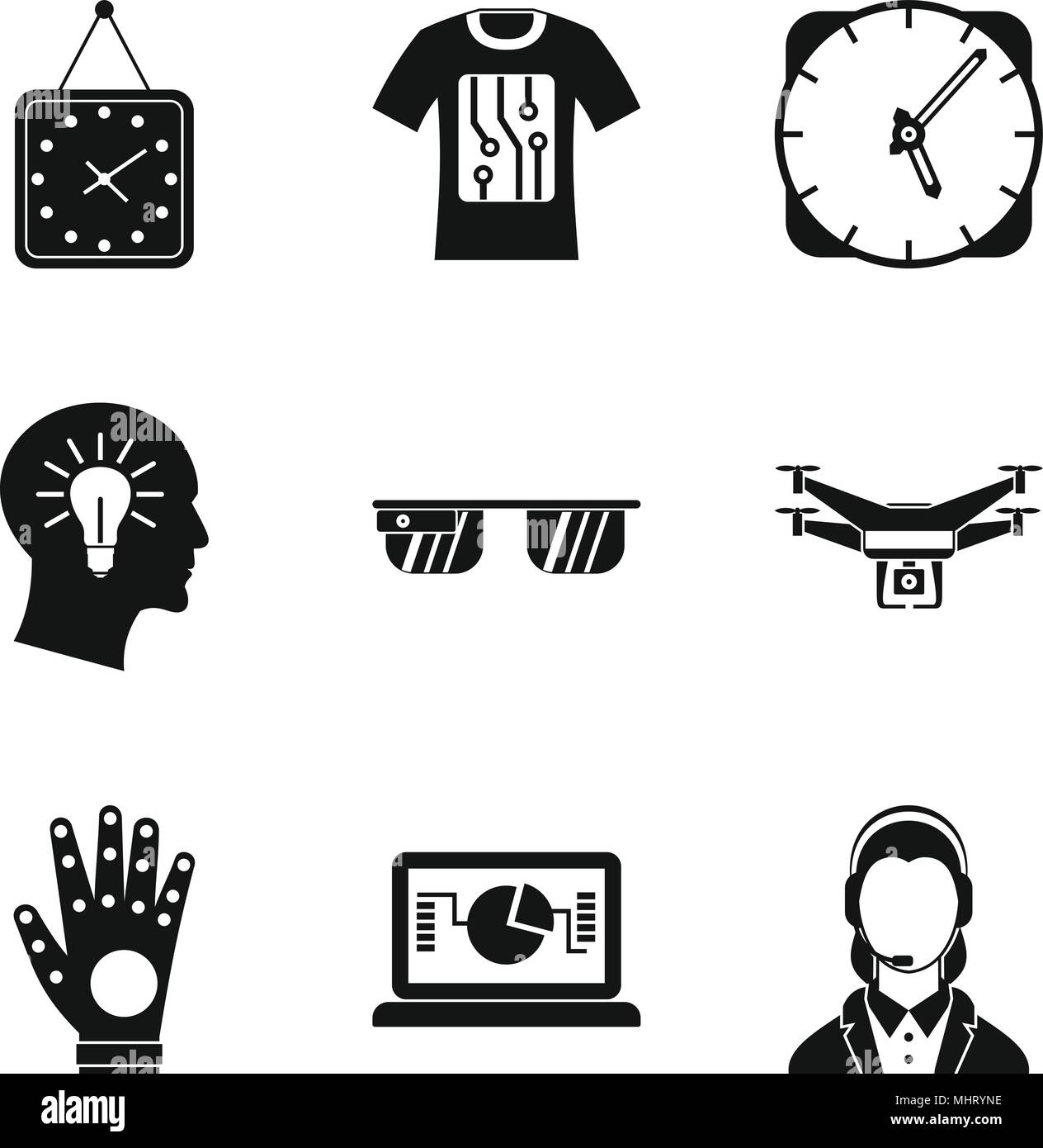 Time schedule icons set, simple style Stock Vector Image & Art - Alamy