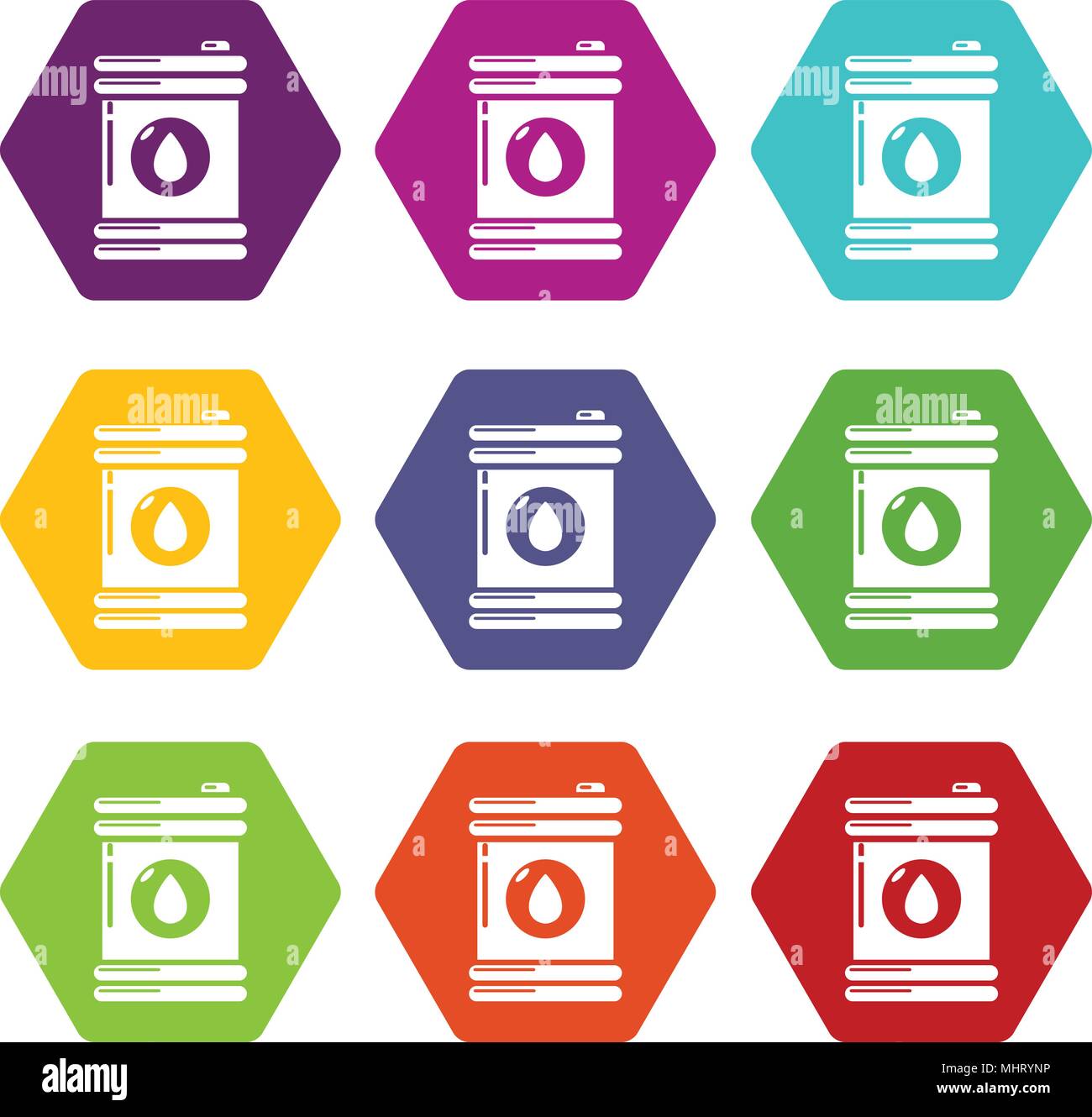 Oil icons set 9 vector Stock Vector Image & Art - Alamy