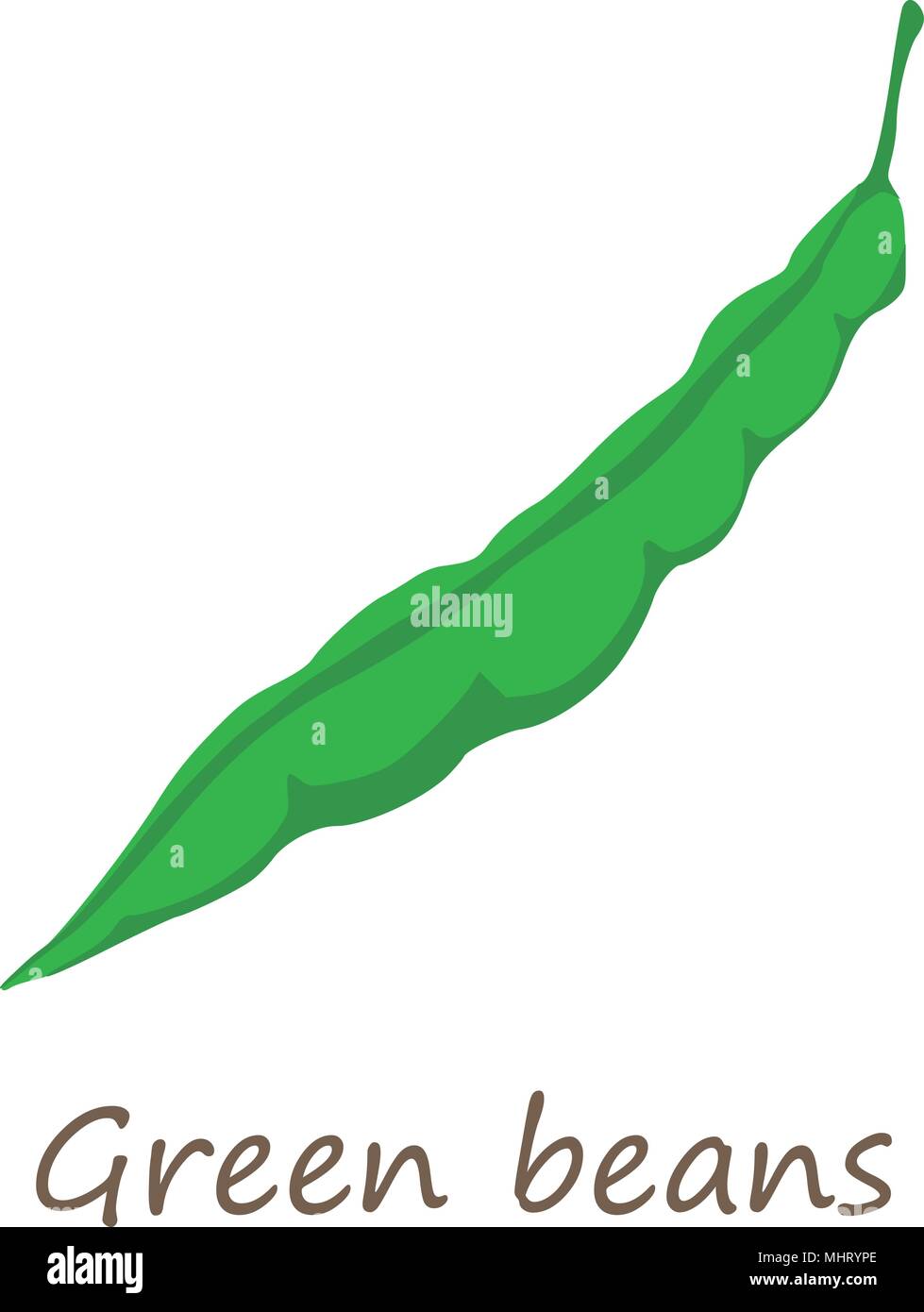 Green beans icon, isometric style Stock Vector Image & Art - Alamy