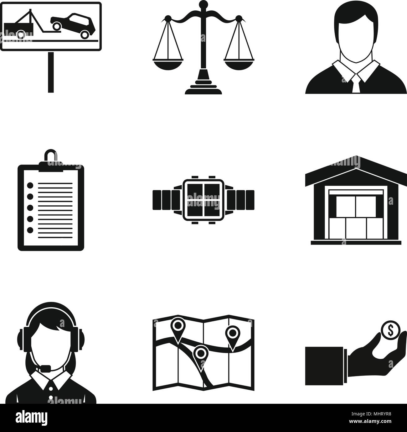 Operating mode icons set, simple style Stock Vector Image & Art - Alamy