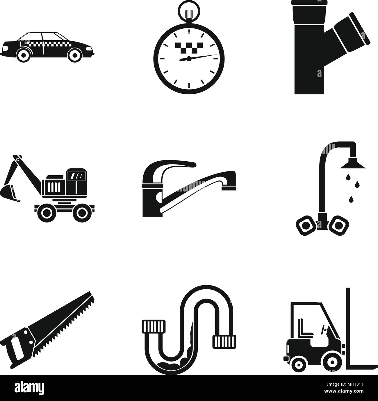 Work position icons set, simple style Stock Vector Image & Art - Alamy