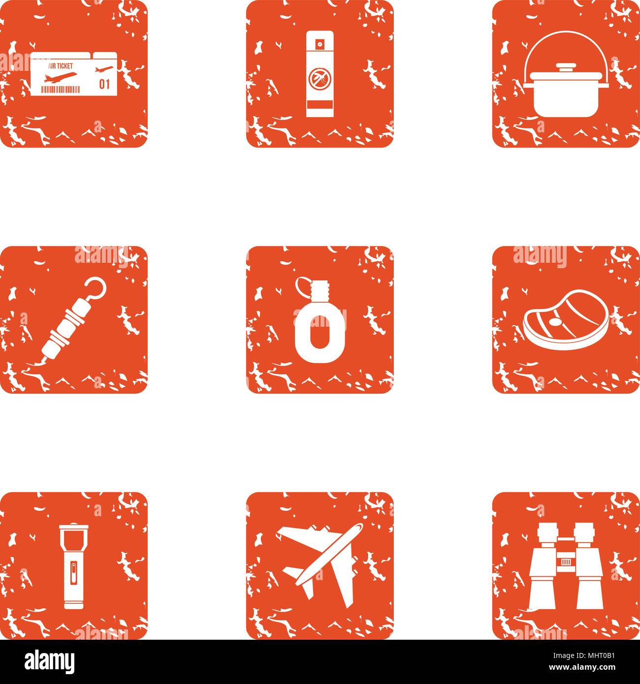 Furlough icons set, grunge style Stock Vector Image & Art - Alamy